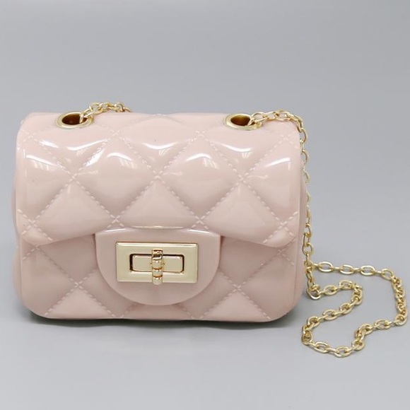 Designers Originals | Bags | Nwt Pink Quilted Pvc Crossbody Microbag ...